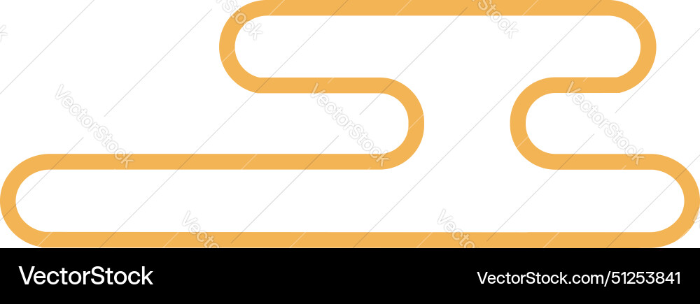 Traditional asian abstract geometric cloud outline