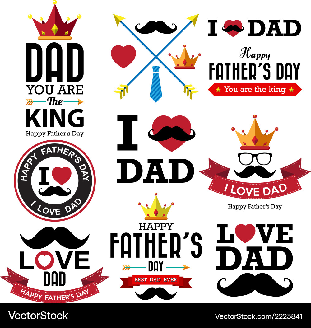 Vintage Retro Father's Day Card Royalty Free Vector Image