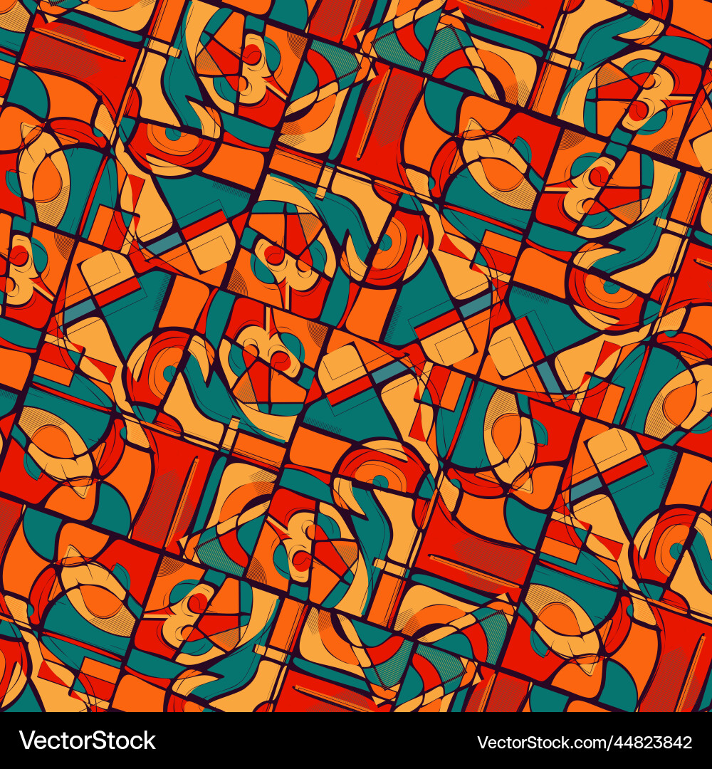 Abstract Geometric Square Grunge Background Vector Image