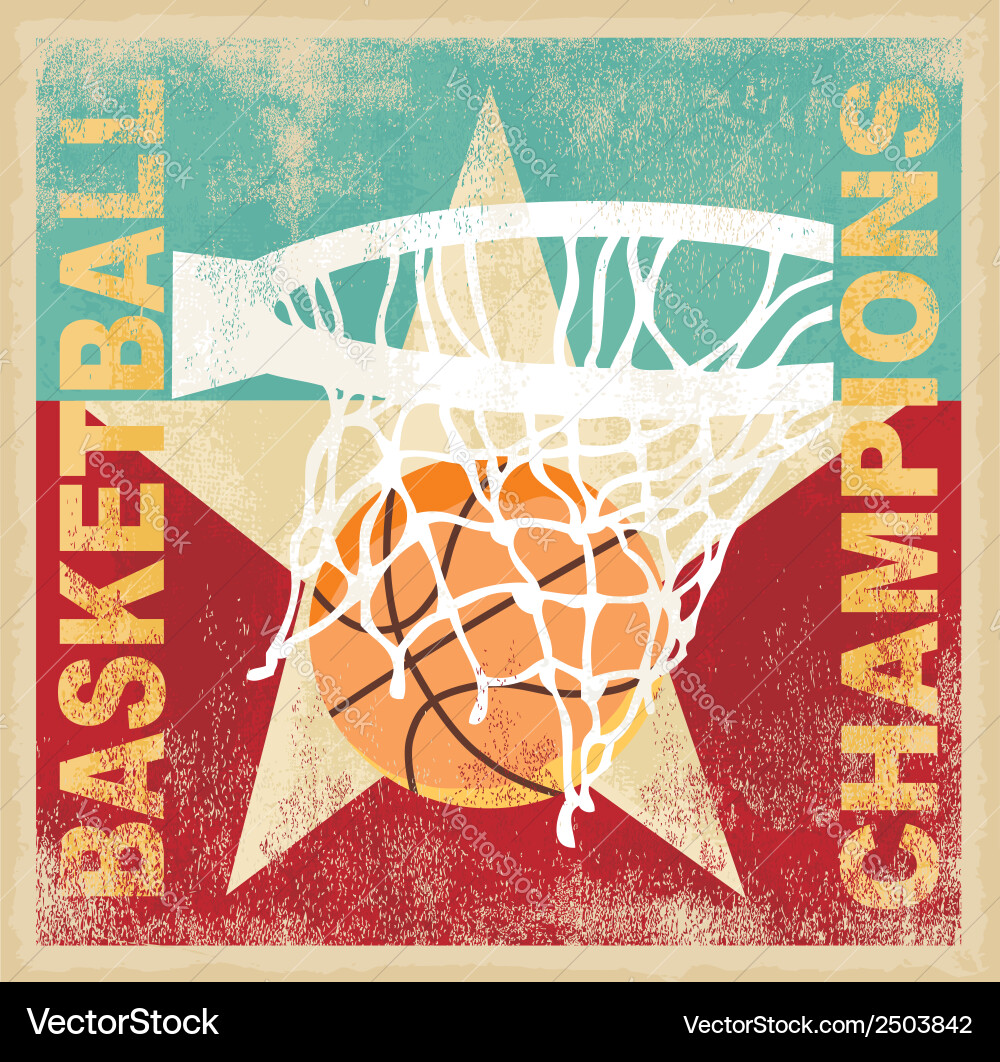 Basketball champion Royalty Free Vector Image - VectorStock