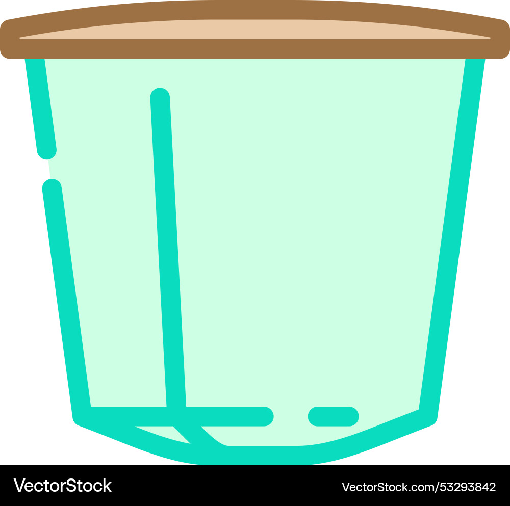 Coffee pod plastic package color icon Royalty Free Vector