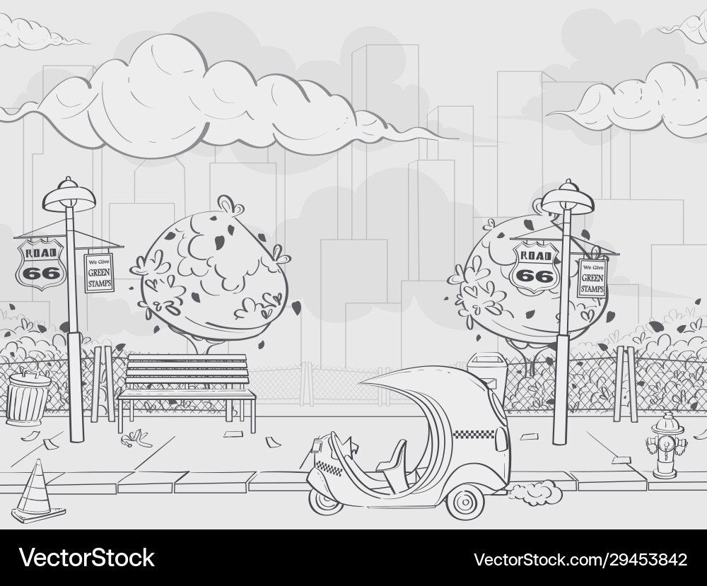 Contour cartoon background pin-up style Royalty Free Vector