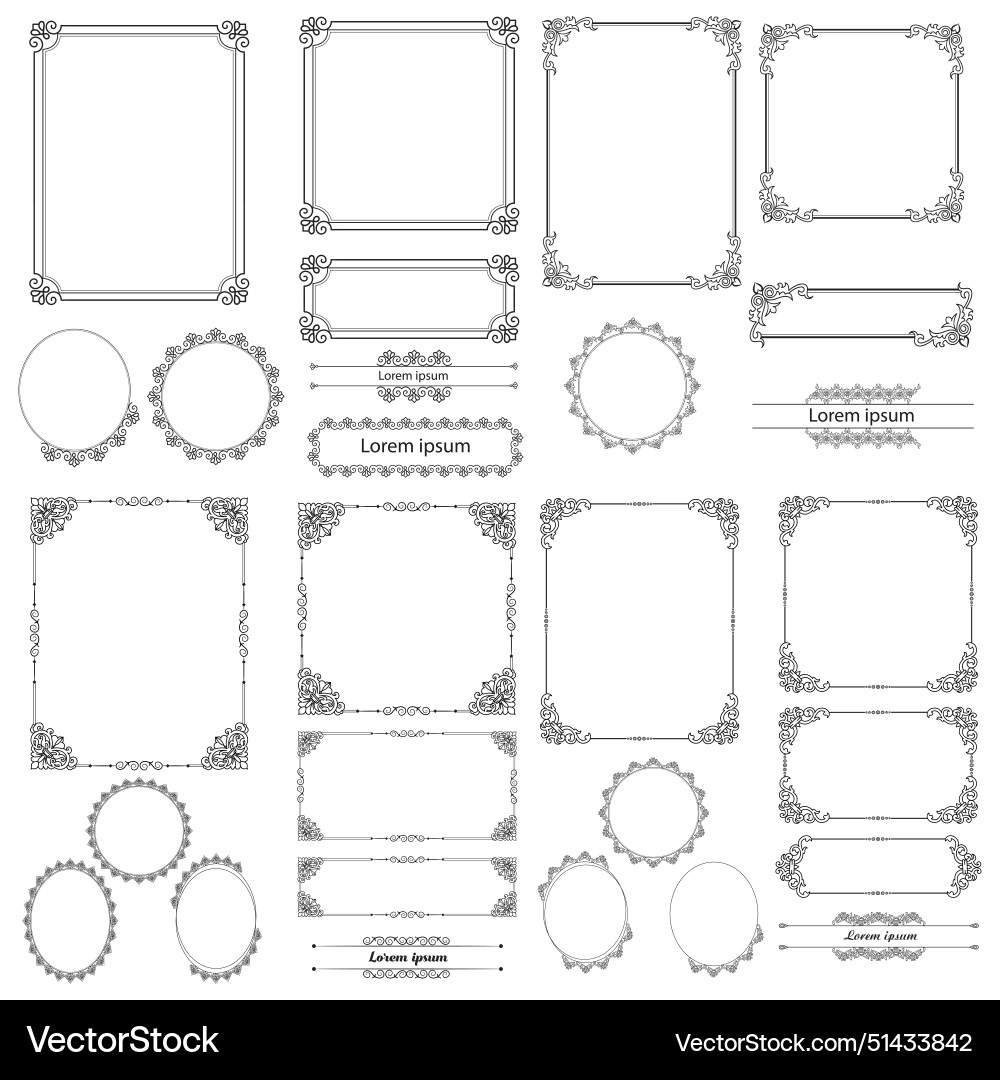 Decorative frame border Royalty Free Vector Image