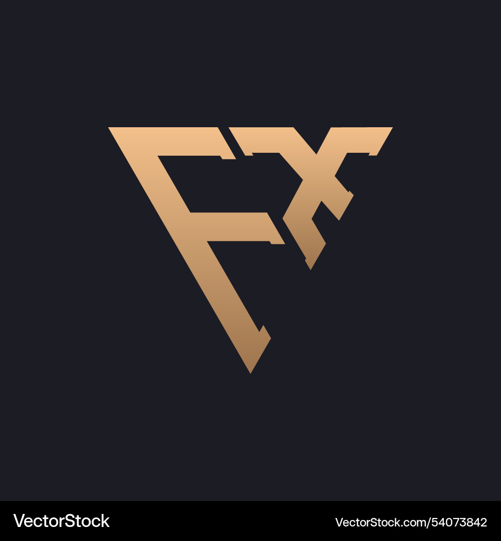 Fx logo design modern minimal elegant and luxury Vector Image