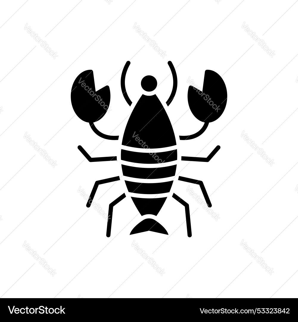 Lobster icon isolated on white background Vector Image