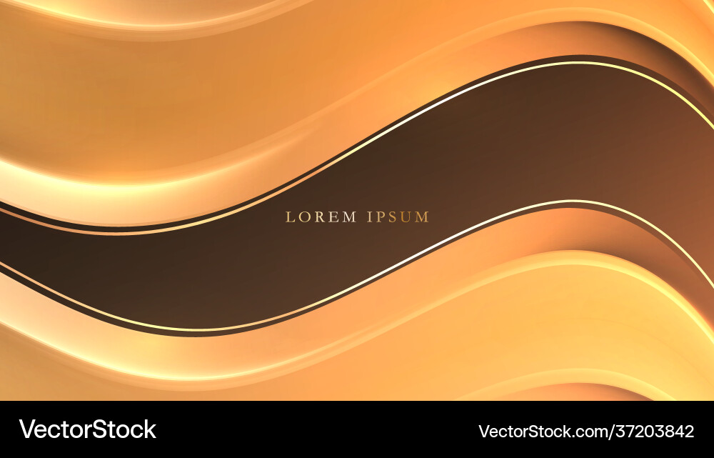 Luxury background with golden lines and shadow Vector Image