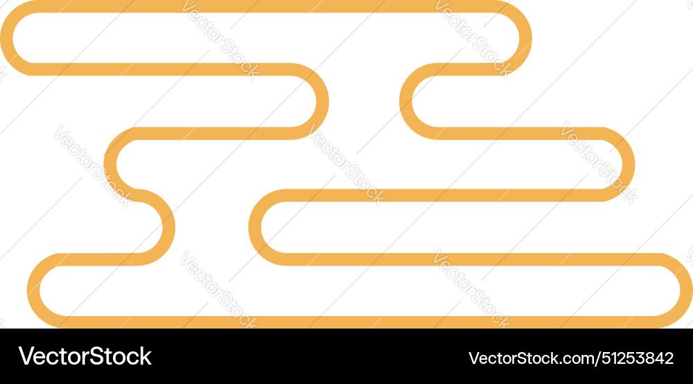 Traditional asian abstract geometric cloud outline