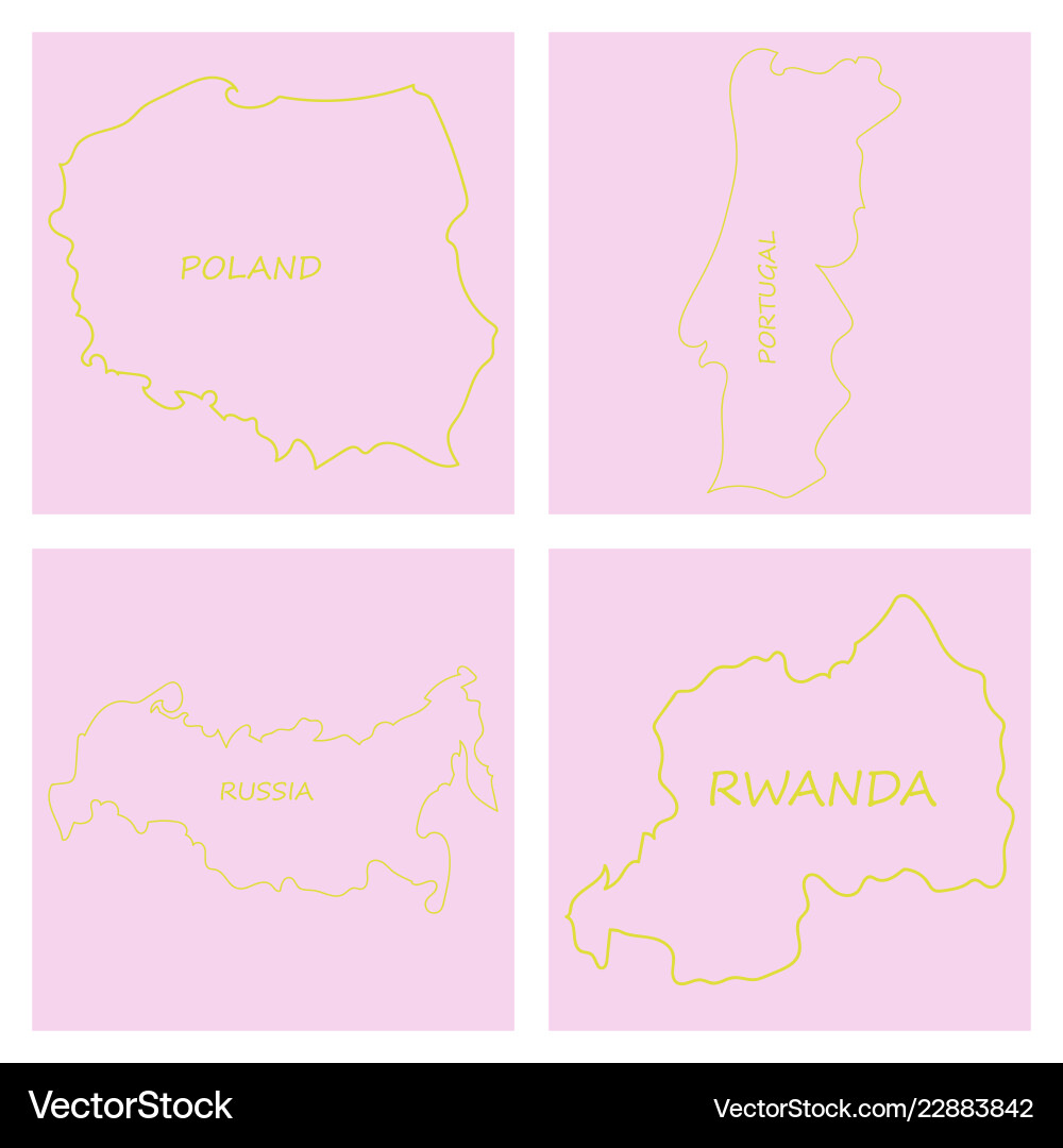 World Map - Countries in Color Royalty Free Vector Image