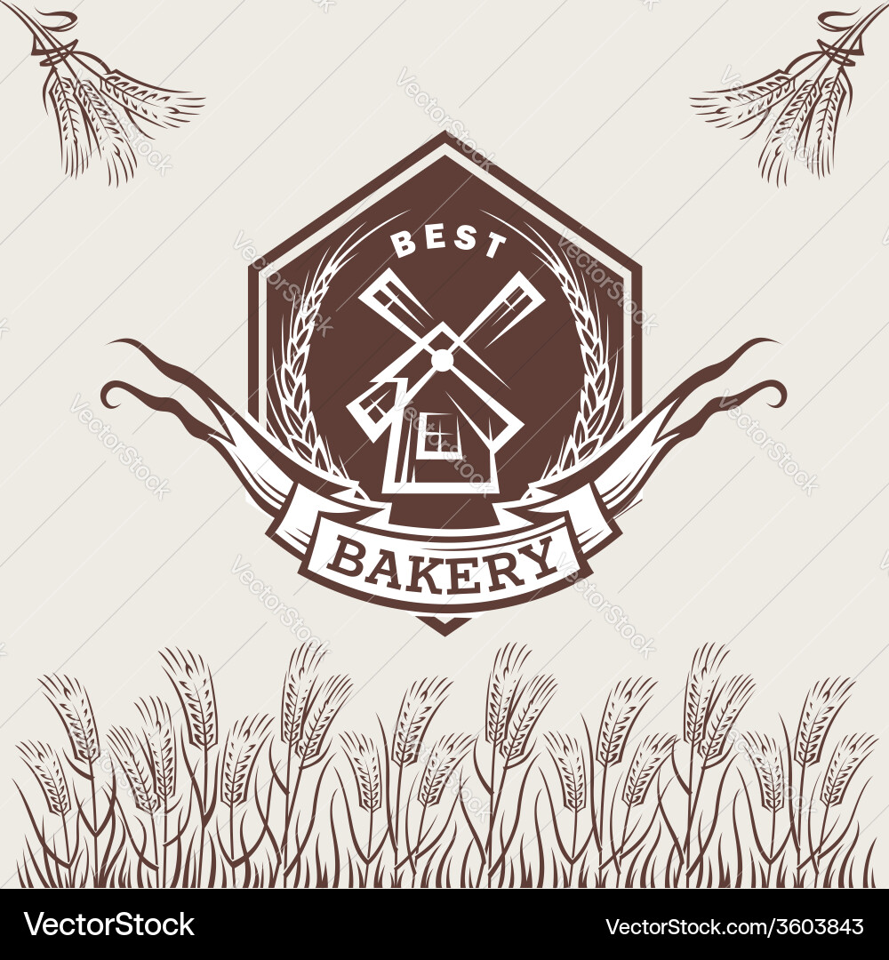 Bakery label Royalty Free Vector Image - VectorStock