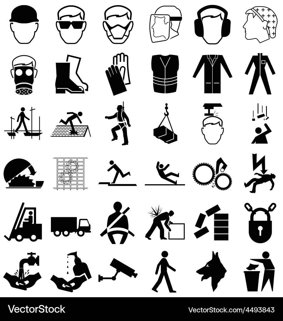 Health and safety graphics Royalty Free Vector Image