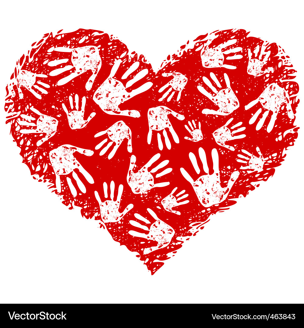 Heart print Royalty Free Vector Image - VectorStock