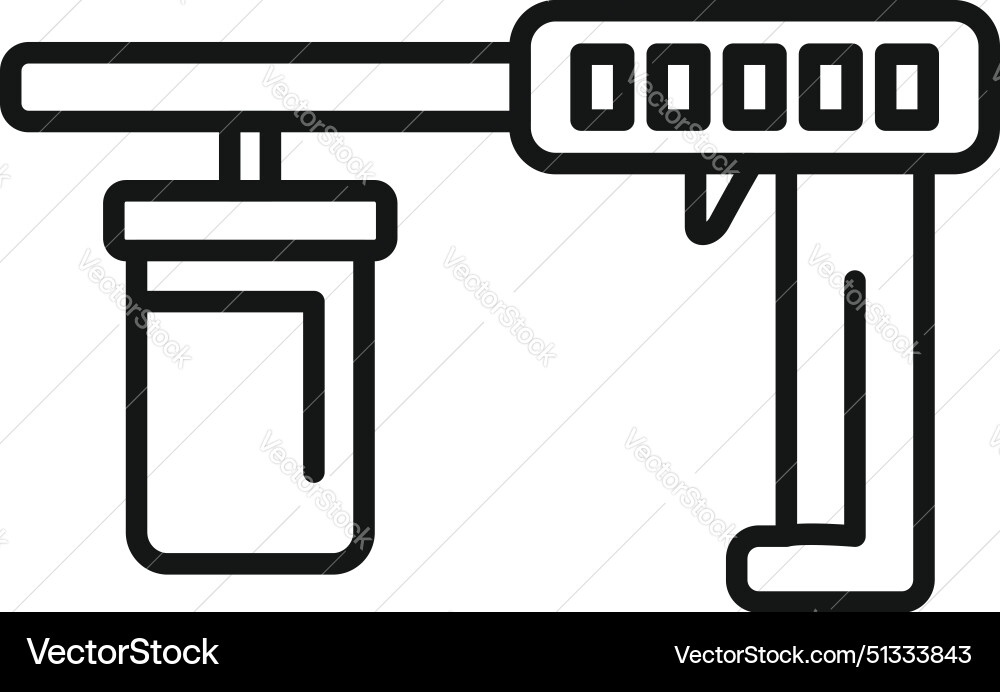 Line art of a barcode scanner Royalty Free Vector Image
