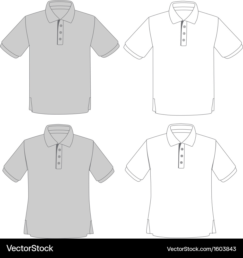 Polo shirt set Royalty Free Vector Image - VectorStock