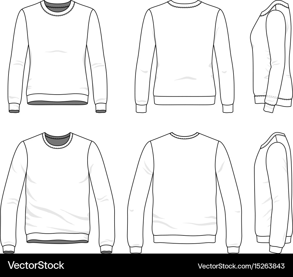 Set of sweatshirts Royalty Free Vector Image - VectorStock