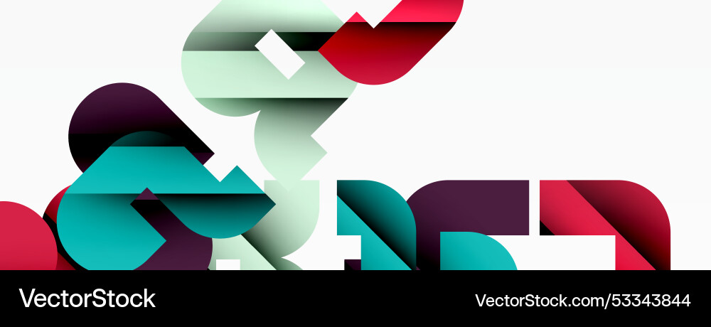 Abstract background colorful geometric curve Vector Image