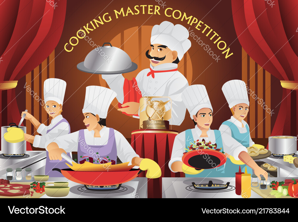 Cooking master competition Royalty Free Vector Image