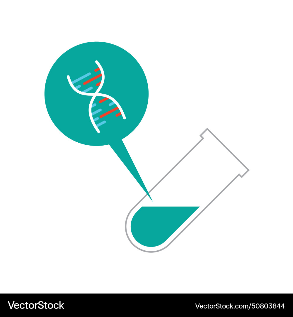 Dna in test tube eppendorf Royalty Free Vector Image