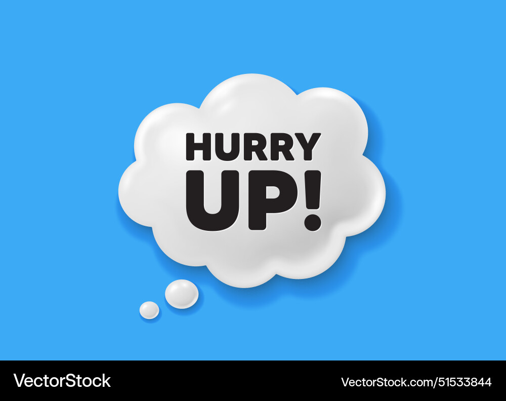 Hurry up sale special offer sign comic speech Vector Image