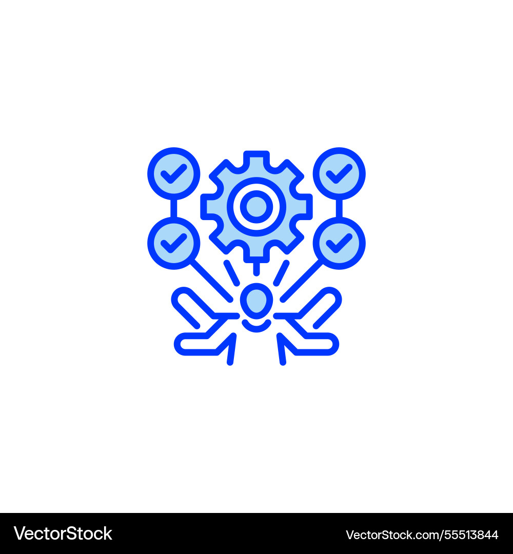 Multitasking line icon universal creative premium Vector Image