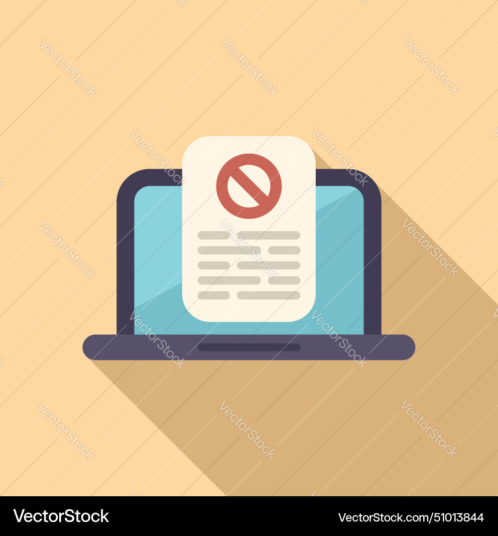 Online disclaimer doc icon flat mark data Vector Image