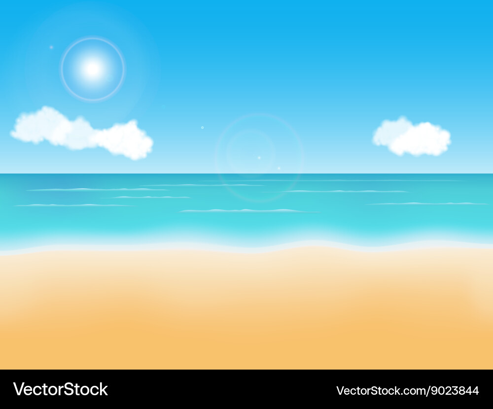 Tropical Beach Seascape Royalty Free Vector Image
