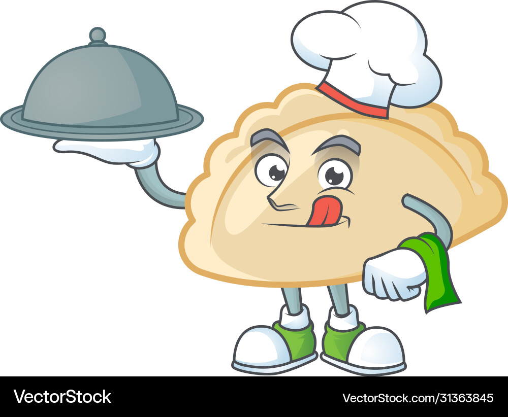 Cute Pierogi Chef with Food Royalty Free Vector Image