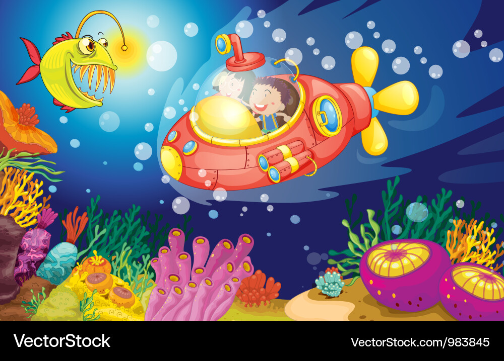 Deep sea background Royalty Free Vector Image - VectorStock