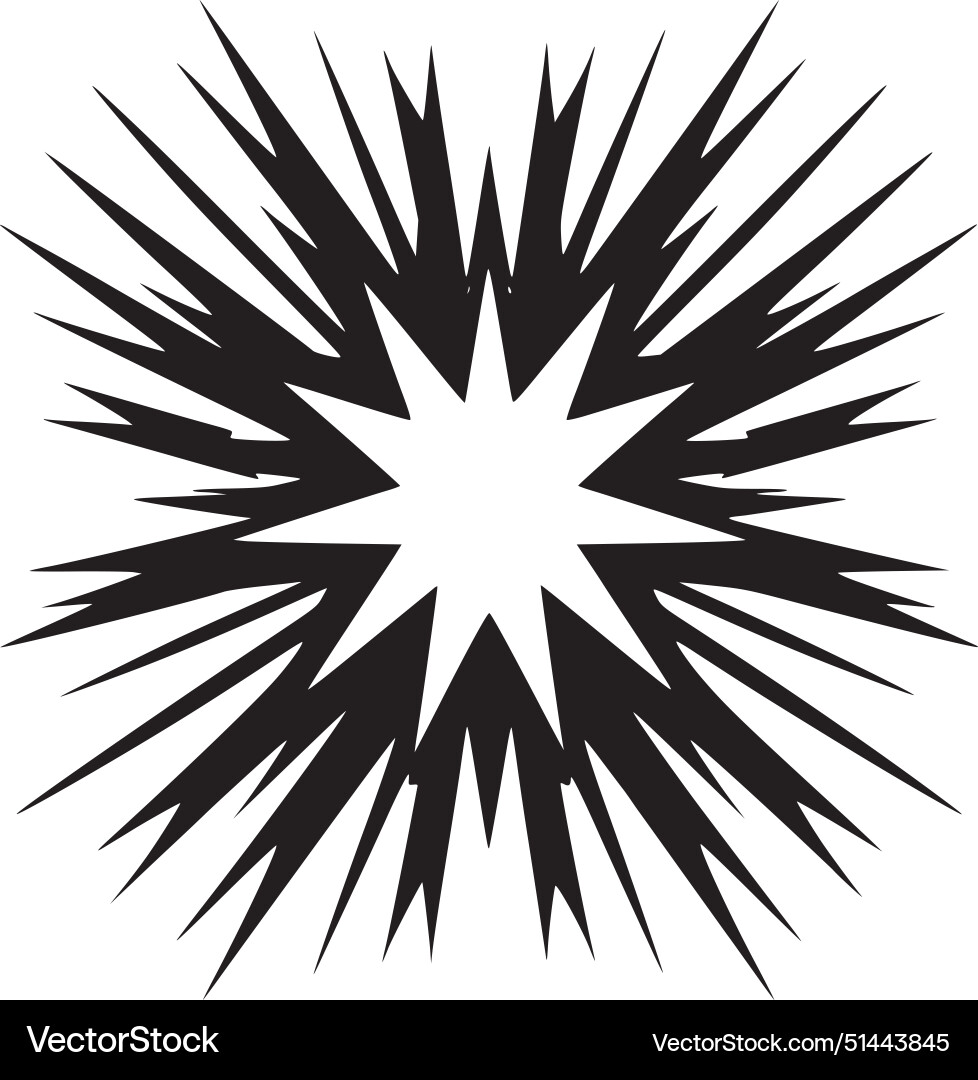 Explosion - minimalist and simple silhouette Vector Image