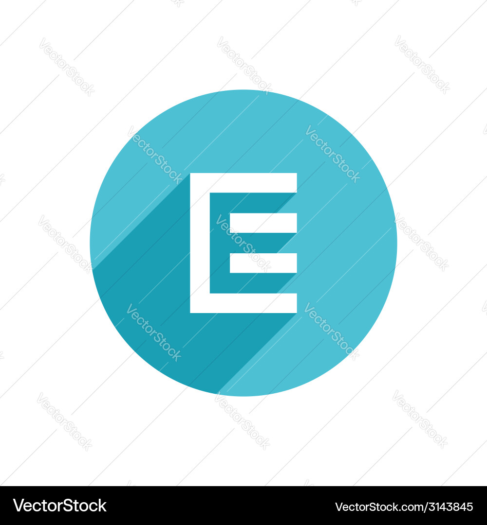 Letter e document logo icon design template Vector Image