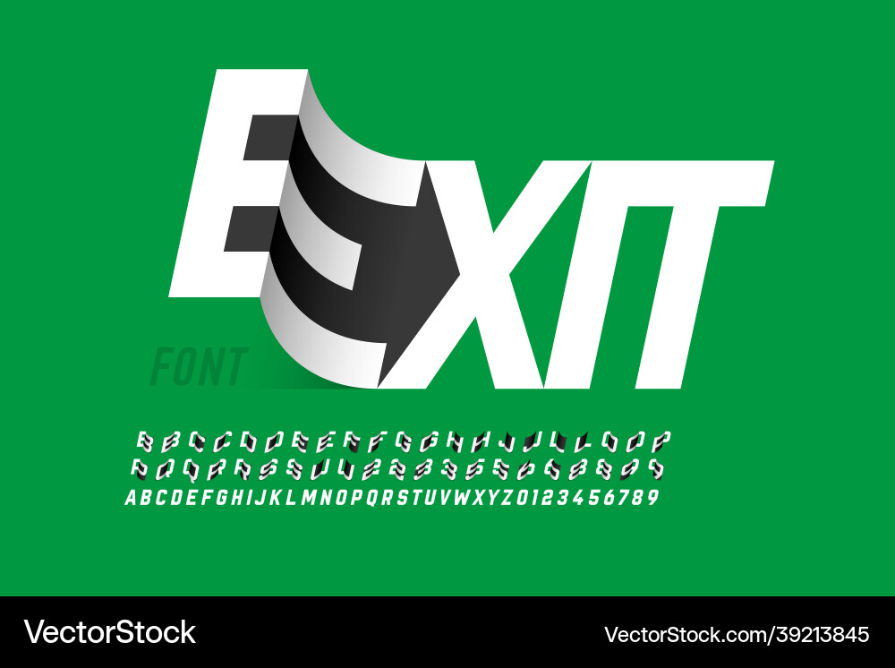 Modern font design with some alternate letters Vector Image