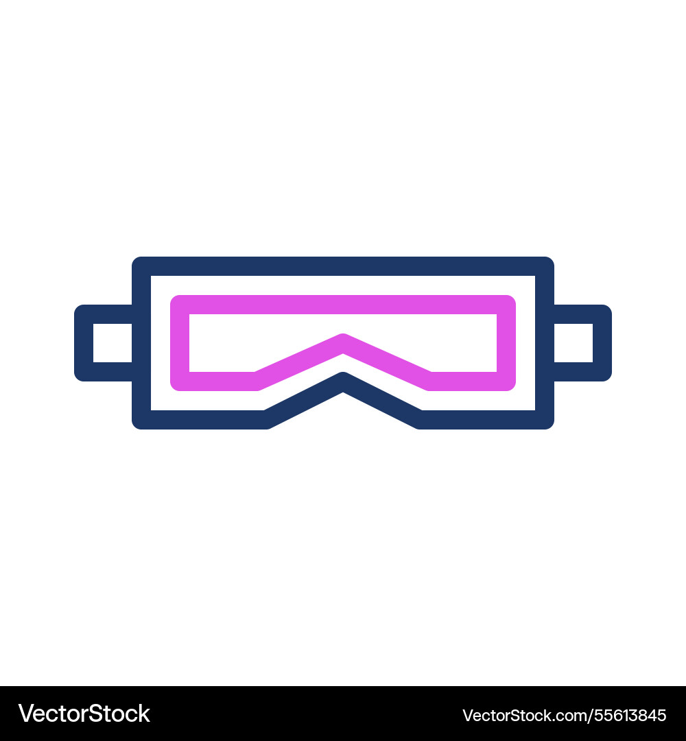 Safety goggles eye protection icon Royalty Free Vector Image
