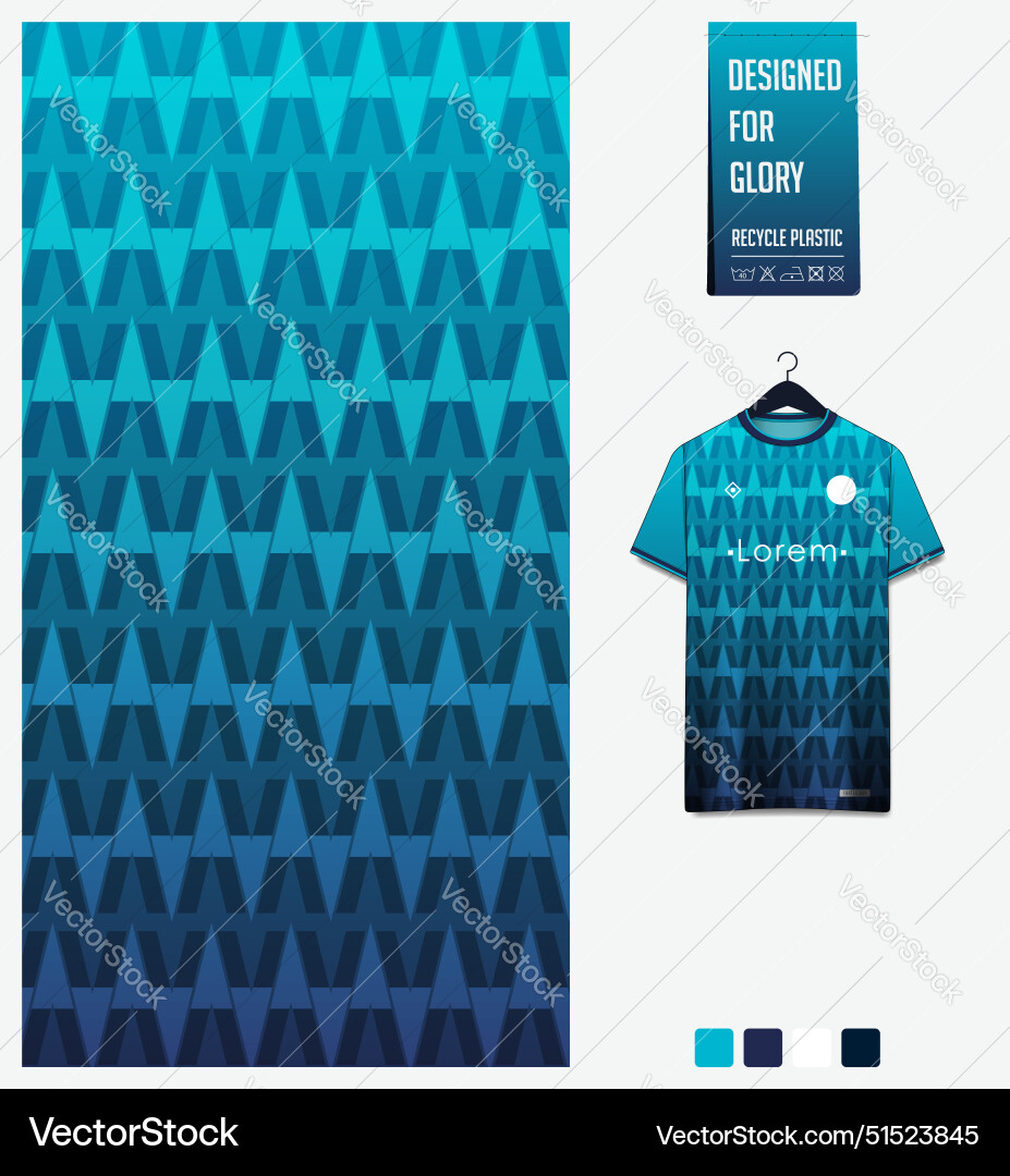 Soccer jersey design in geometric pattern Vector Image