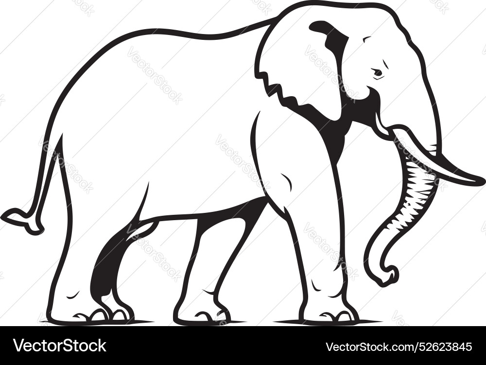 Tusker triumph graphics symbolizing Royalty Free Vector