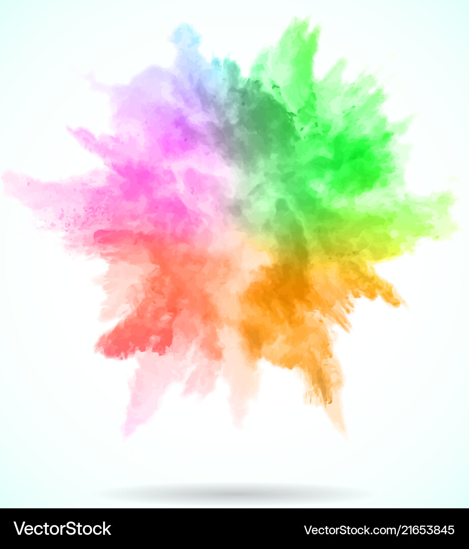 Watercolor explosion Royalty Free Vector Image
