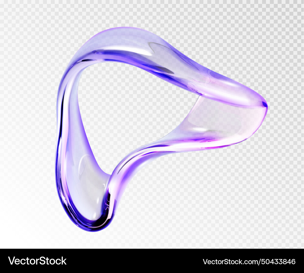 Abstract shape 3d glass object Royalty Free Vector Image