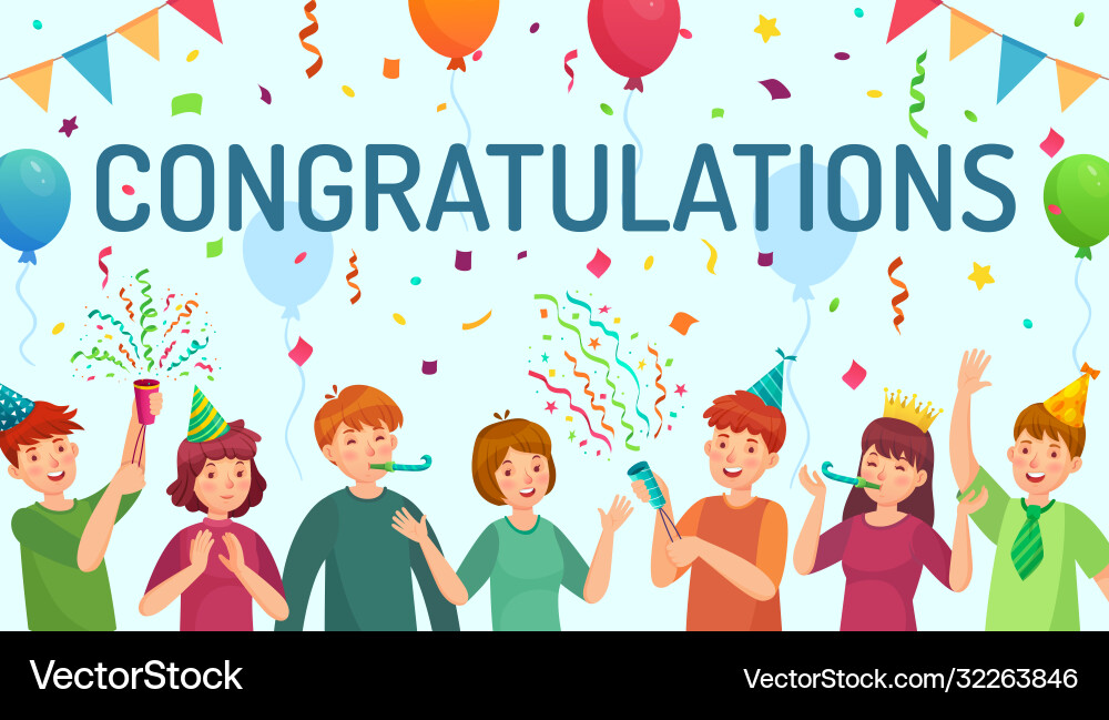 Herzlichen Glückwunsch Lizenzfreies Vektorbild