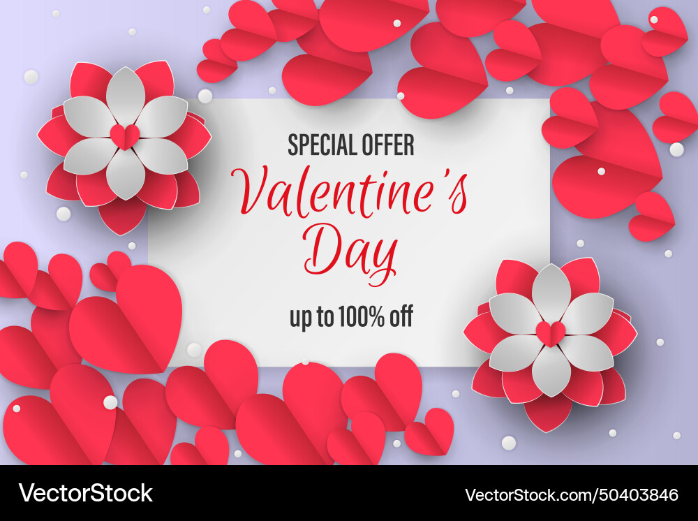 Happy valentines day background with paper cut – Royalty-Free Vector ...