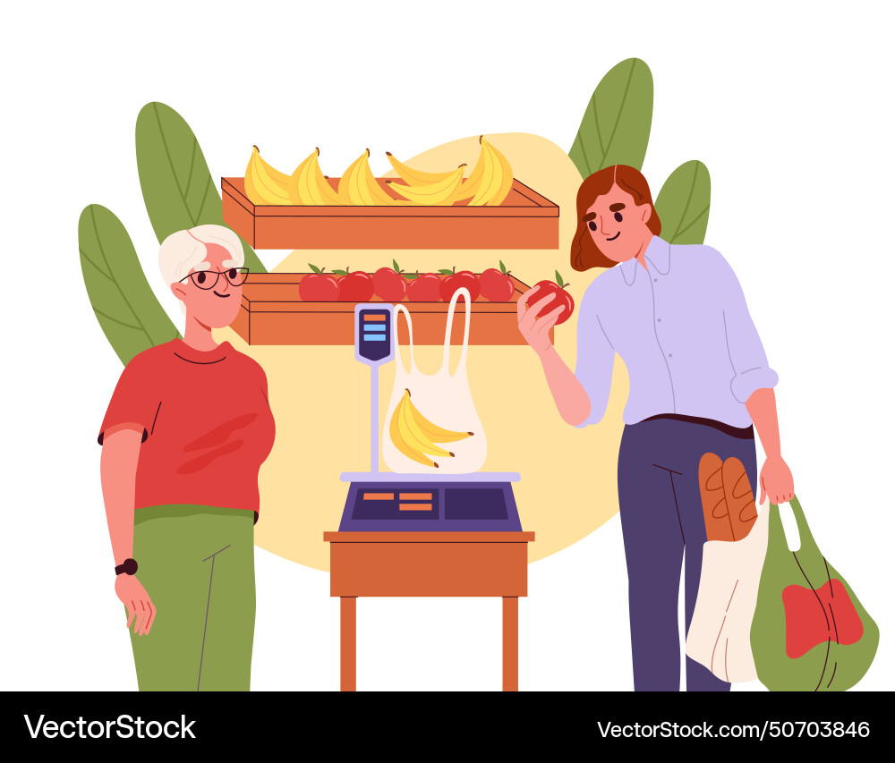 People choose products concept Royalty Free Vector Image