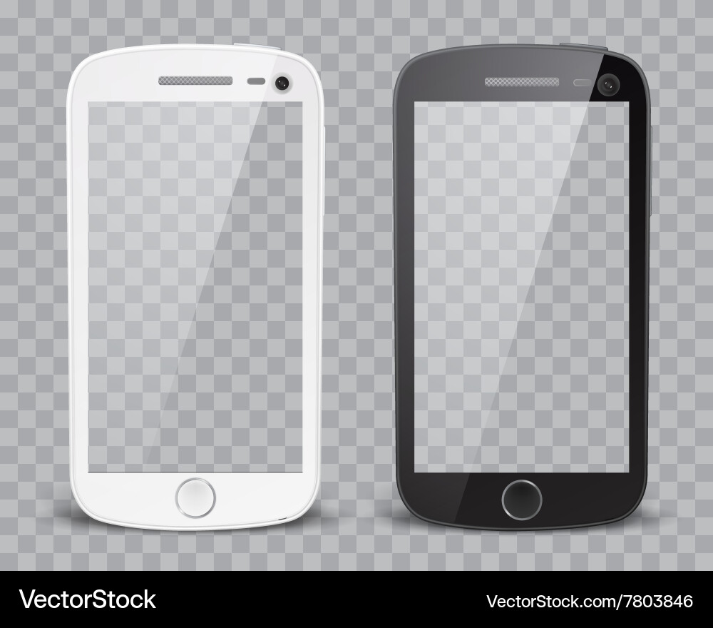 Realistic detailed smartphones Royalty Free Vector Image