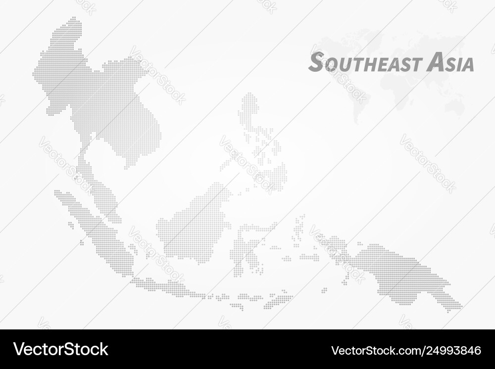 Southeast Asia Dot Map Royalty Free Vector Image