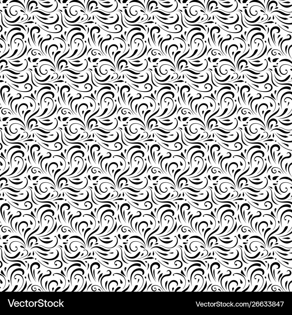 Floral swirls pattern style Royalty Free Vector Image