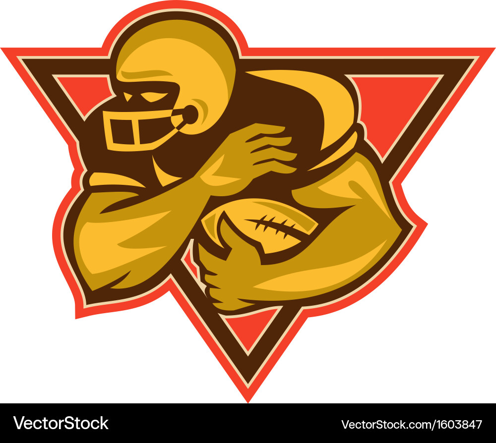 Football Running Back Sprinting Royalty Free Vector Image