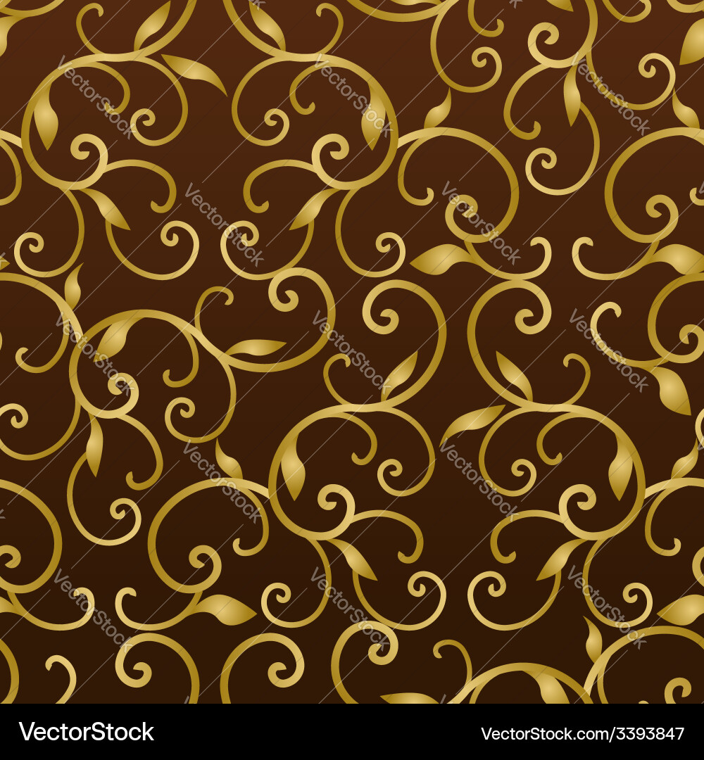 Gold vintage seamless pattern Royalty Free Vector Image