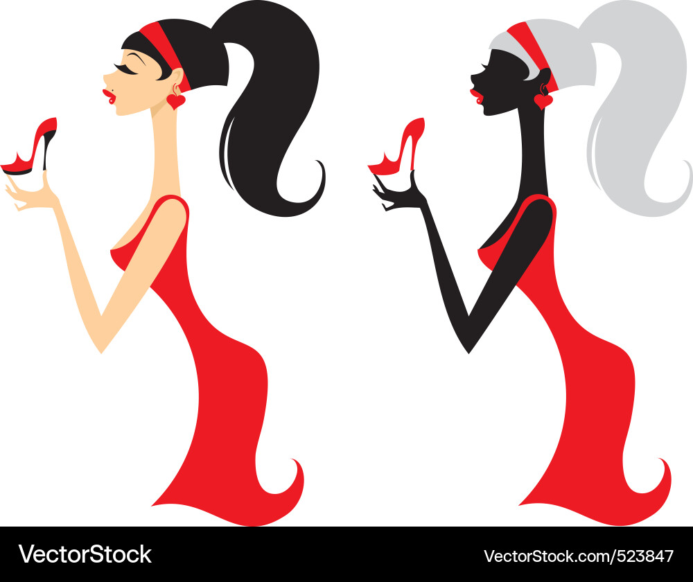 High heels Royalty Free Vector Image - VectorStock