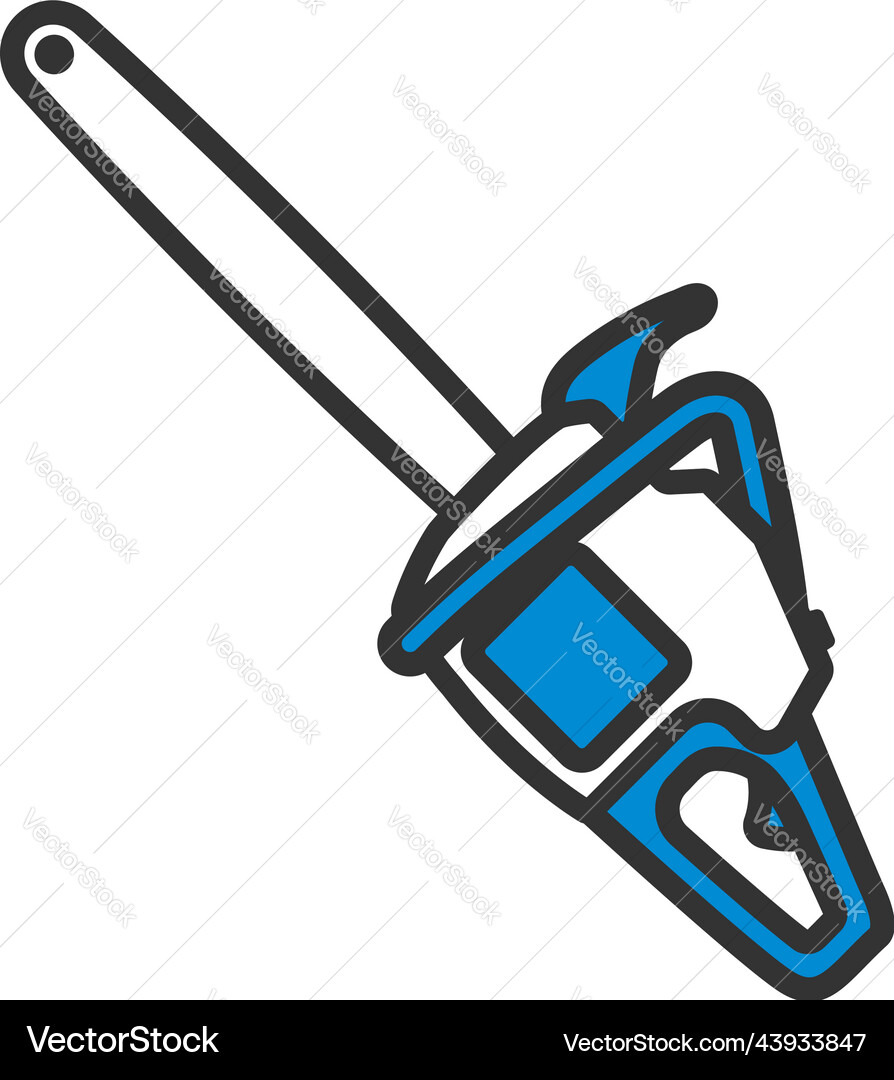 Icon of chain saw Royalty Free Vector Image - VectorStock
