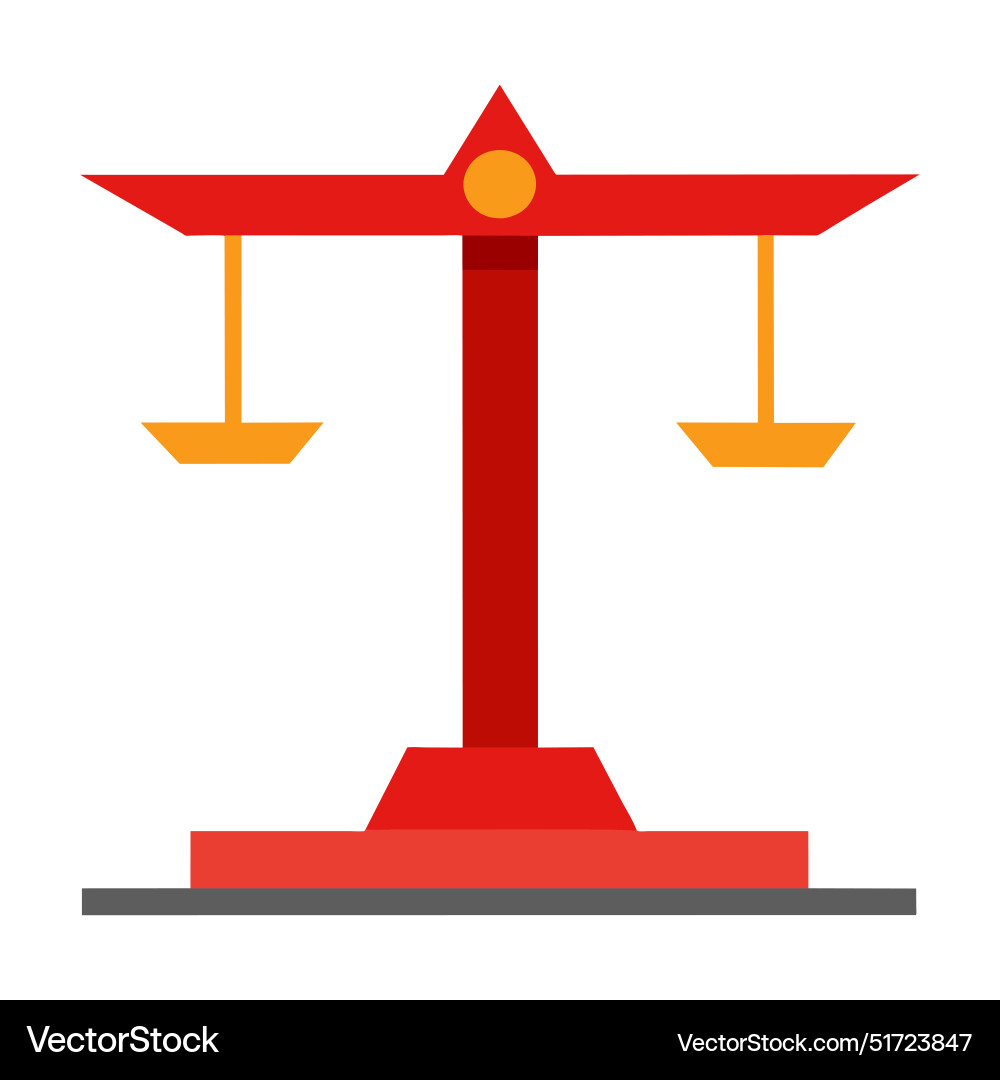 Stable scale flat on white background Royalty Free Vector