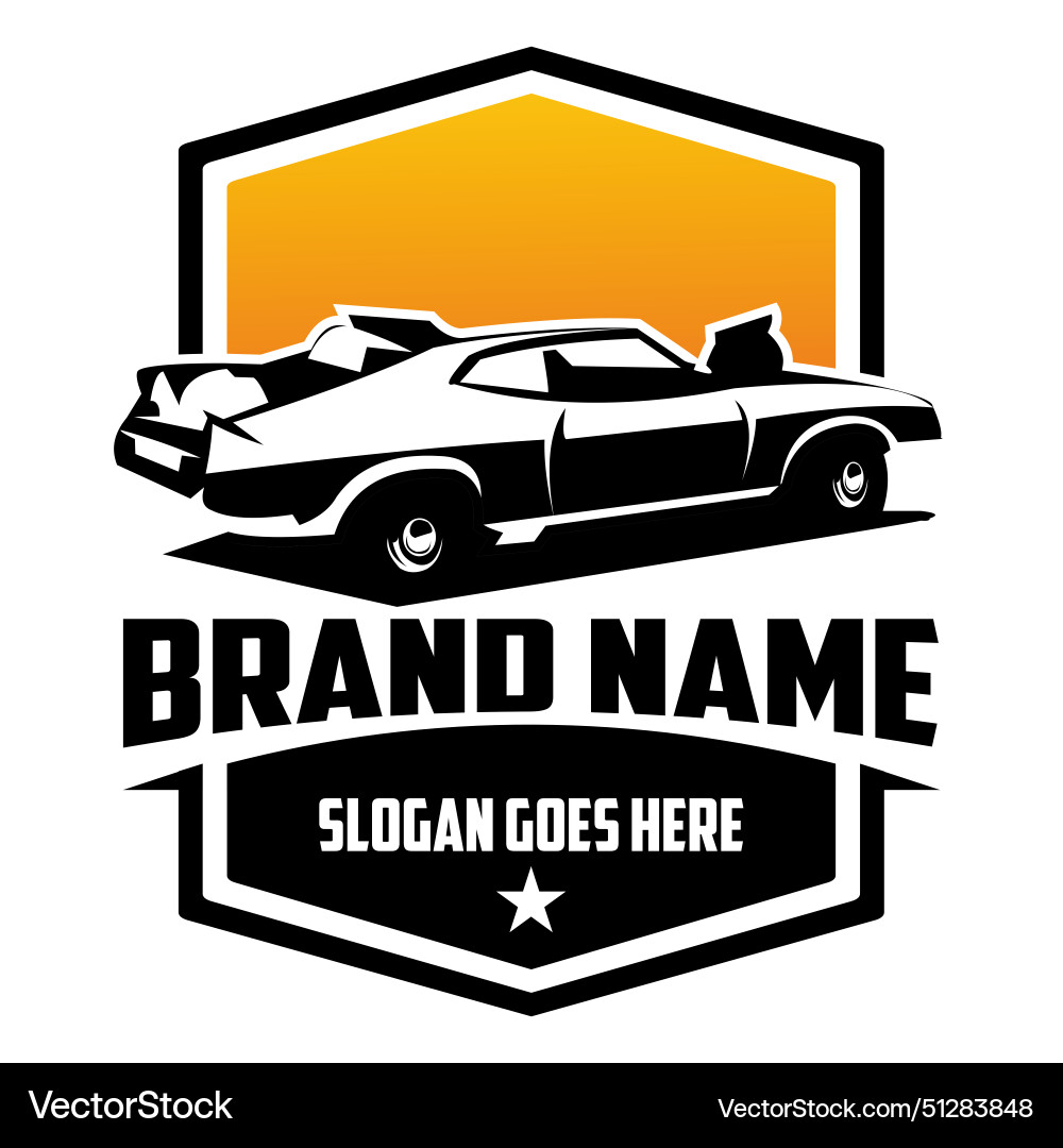 1973 ford eagle gt car logo with emblem sty Vector Image