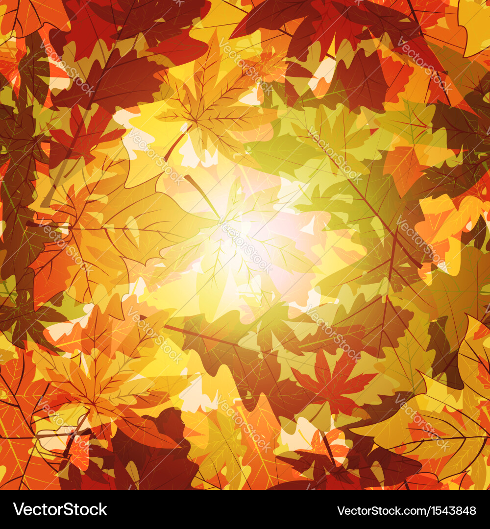 Abstract autumn leaf seamless background Vector Image