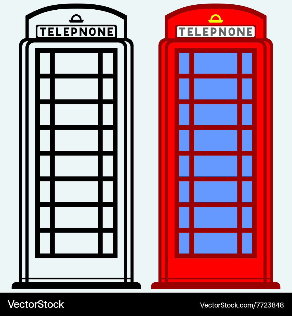 British phone booth Royalty Free Vector Image - VectorStock