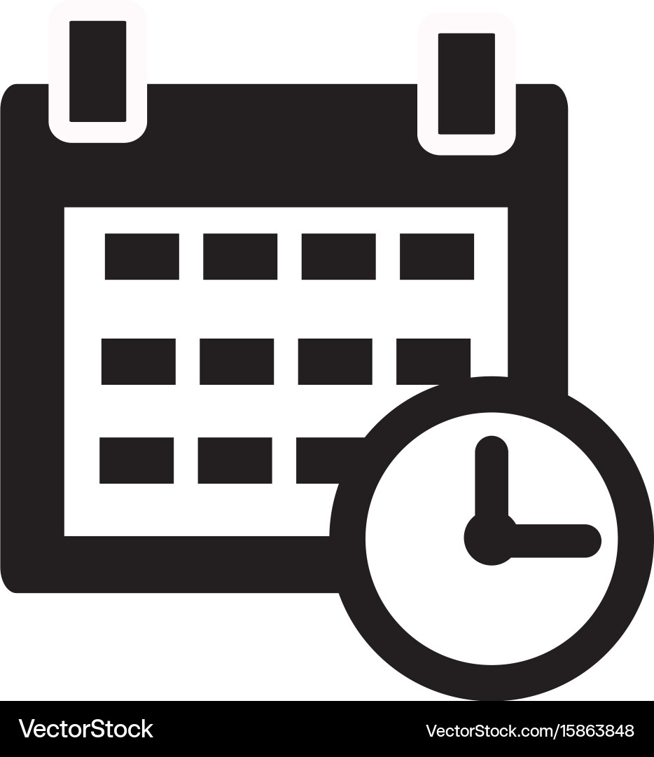 Calendar Icon - White Background Royalty Free Vector Image